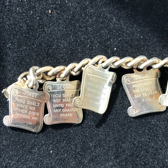 Jewelry | Vintage Ten Commandments Charm Bracelet | Poshmark